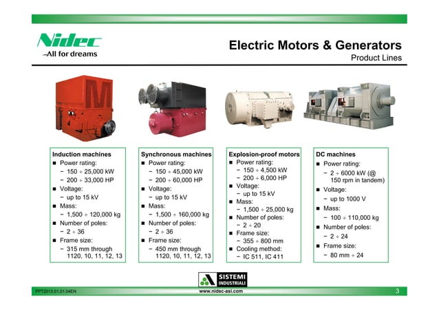 Nidec asi electric motors & generators | PDF | Power and Energy ...