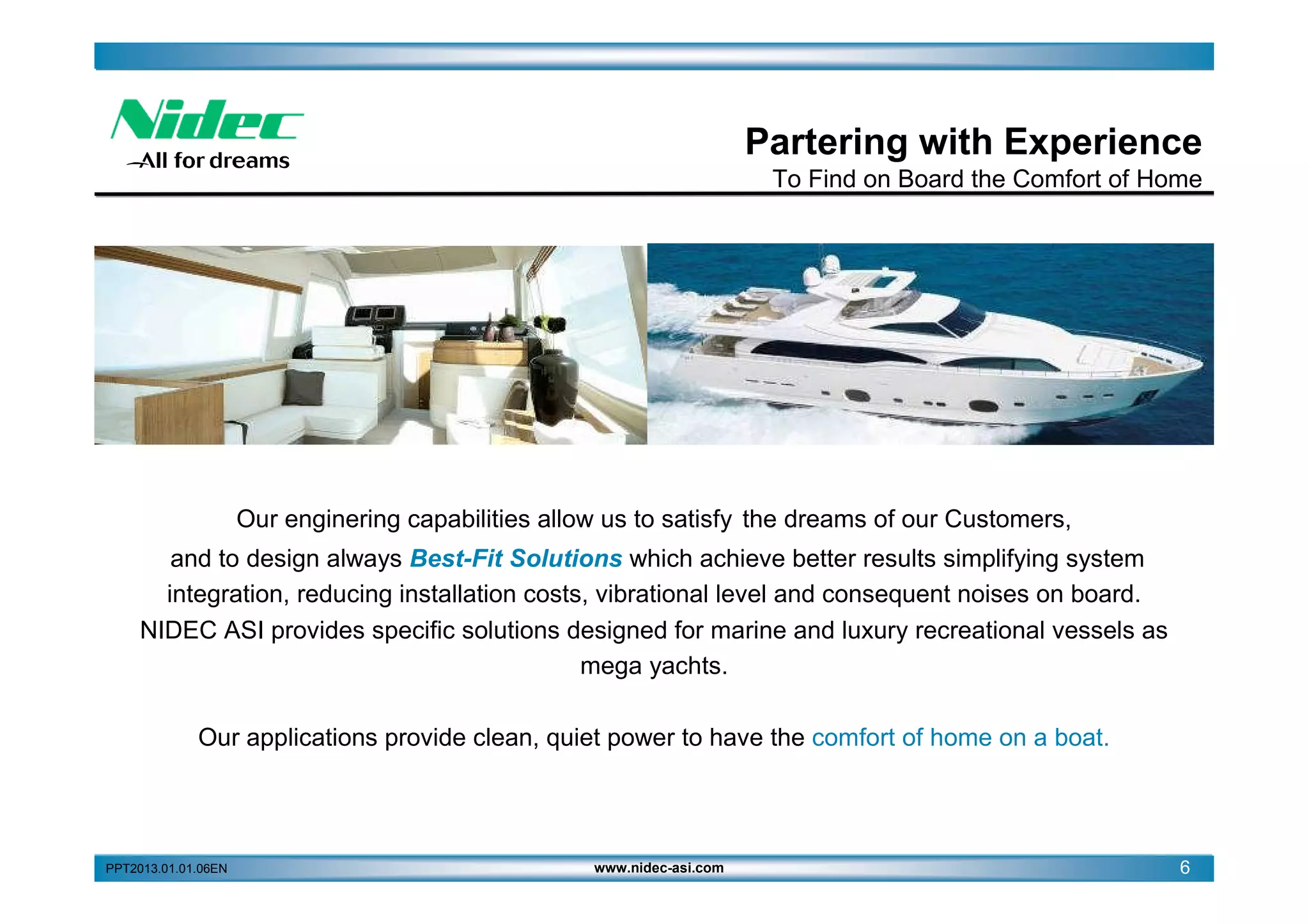 Nidec asi electric power solutions for mega yachts | PDF | Sailing | Sports