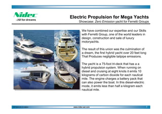 Nidec asi electric power solutions for mega yachts | PDF | Sailing | Sports