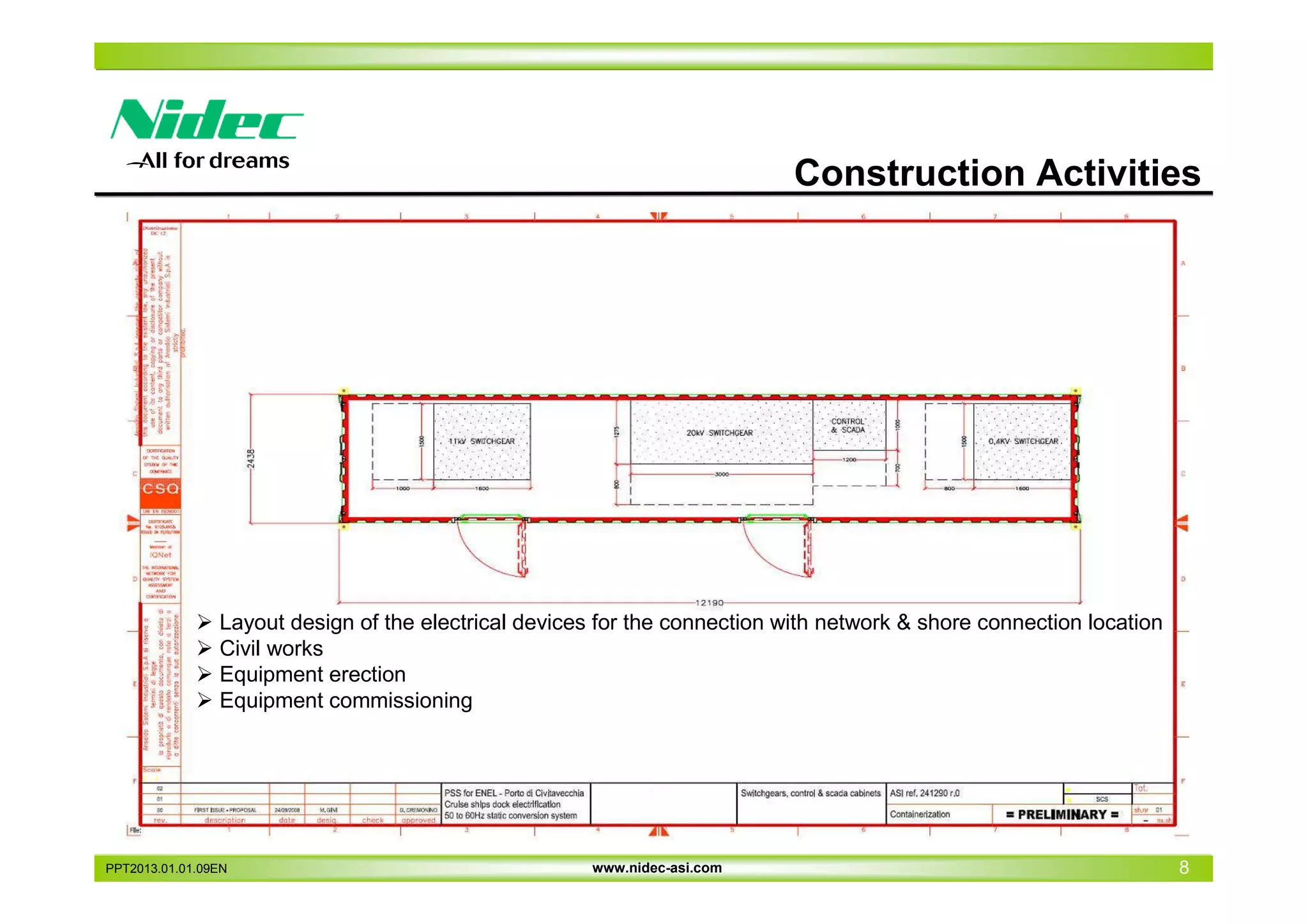 Nidec asi electric power solutions for ship to shore connection | PDF