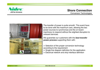 Nidec asi electric power solutions for ship to shore connection | PDF