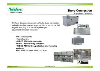 Nidec asi electric power solutions for ship to shore connection | PDF