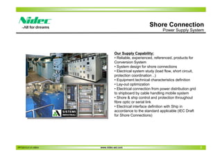 Nidec asi electric power solutions for ship to shore connection | PDF