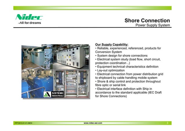 Nidec asi electric power solutions for ship to shore connection | PDF ...