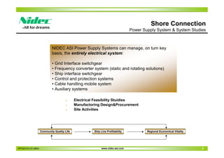 Nidec asi electric power solutions for ship to shore connection | PDF