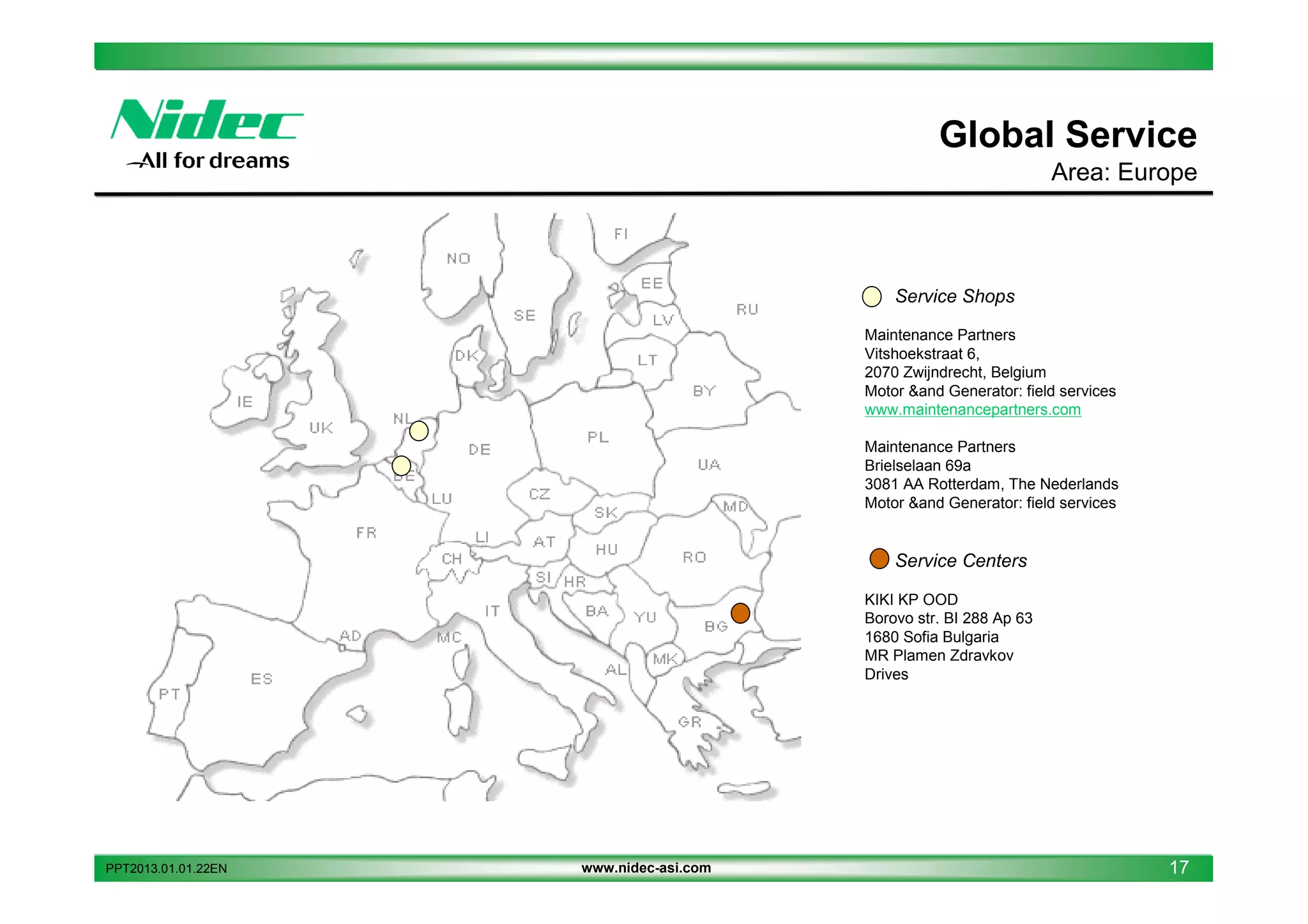 Nidec asi service capabilities overview | PPT