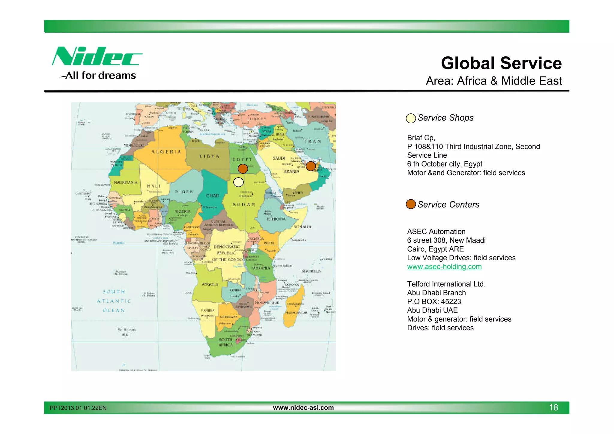 Nidec asi service capabilities overview | PPT