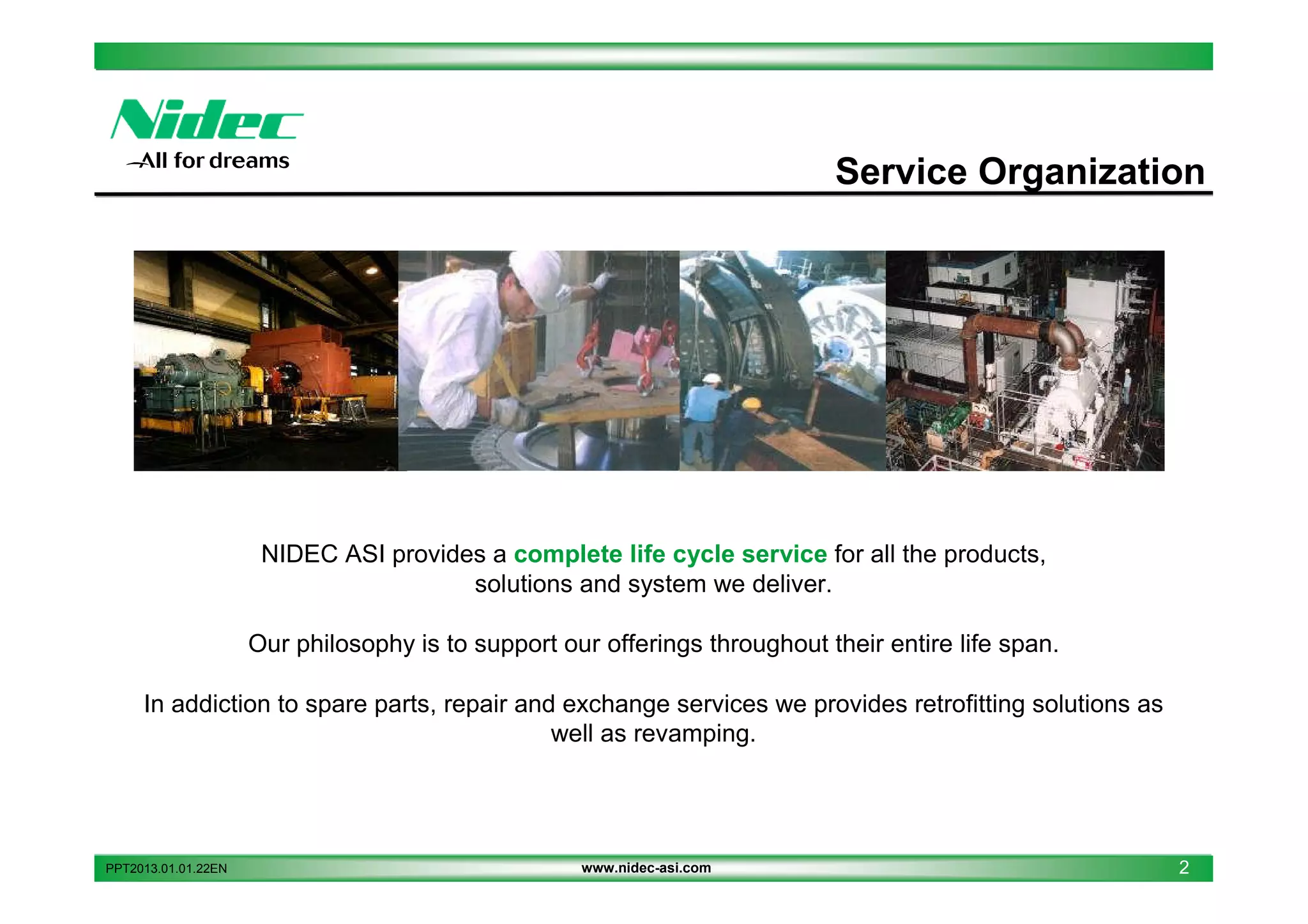Nidec asi service capabilities overview | PPT