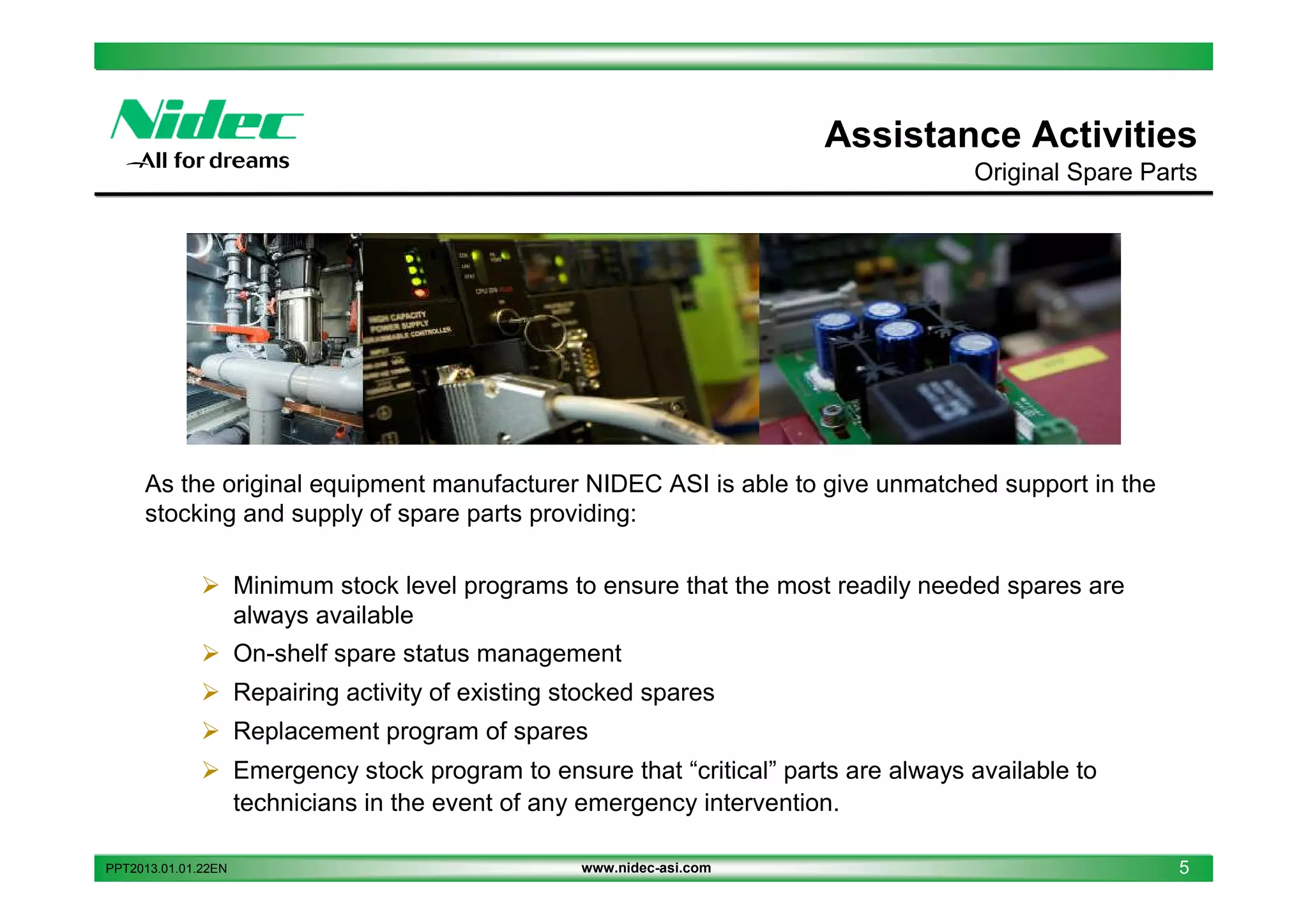 Nidec asi service capabilities overview | PPT