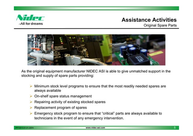 Nidec asi service capabilities overview | PPT