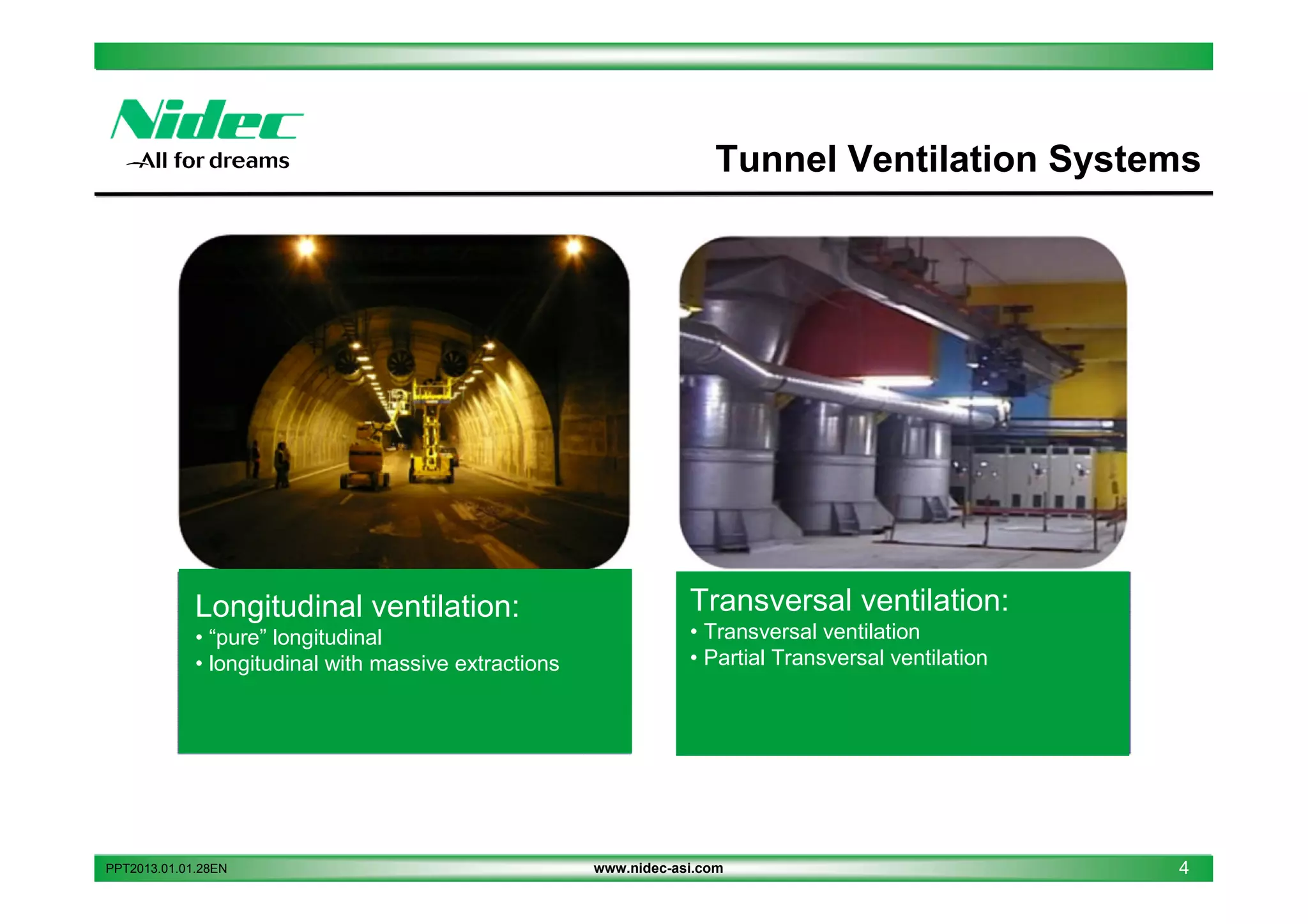 Nidec asi tunnel ventilation ala | PDF