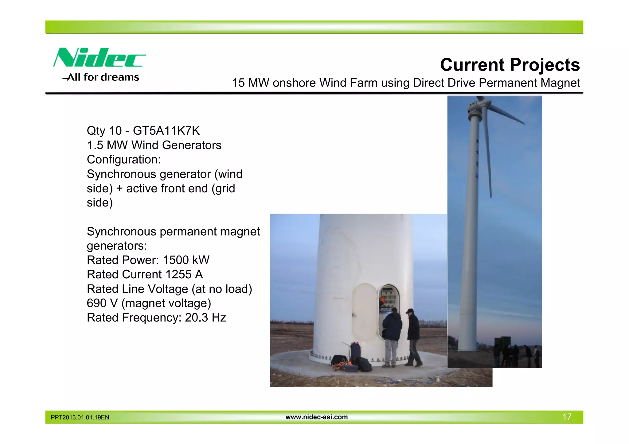 Nidec asi wind farm applications | PDF