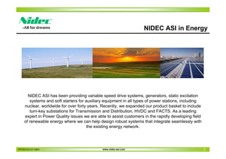 Nidec asi wind farm applications | PDF