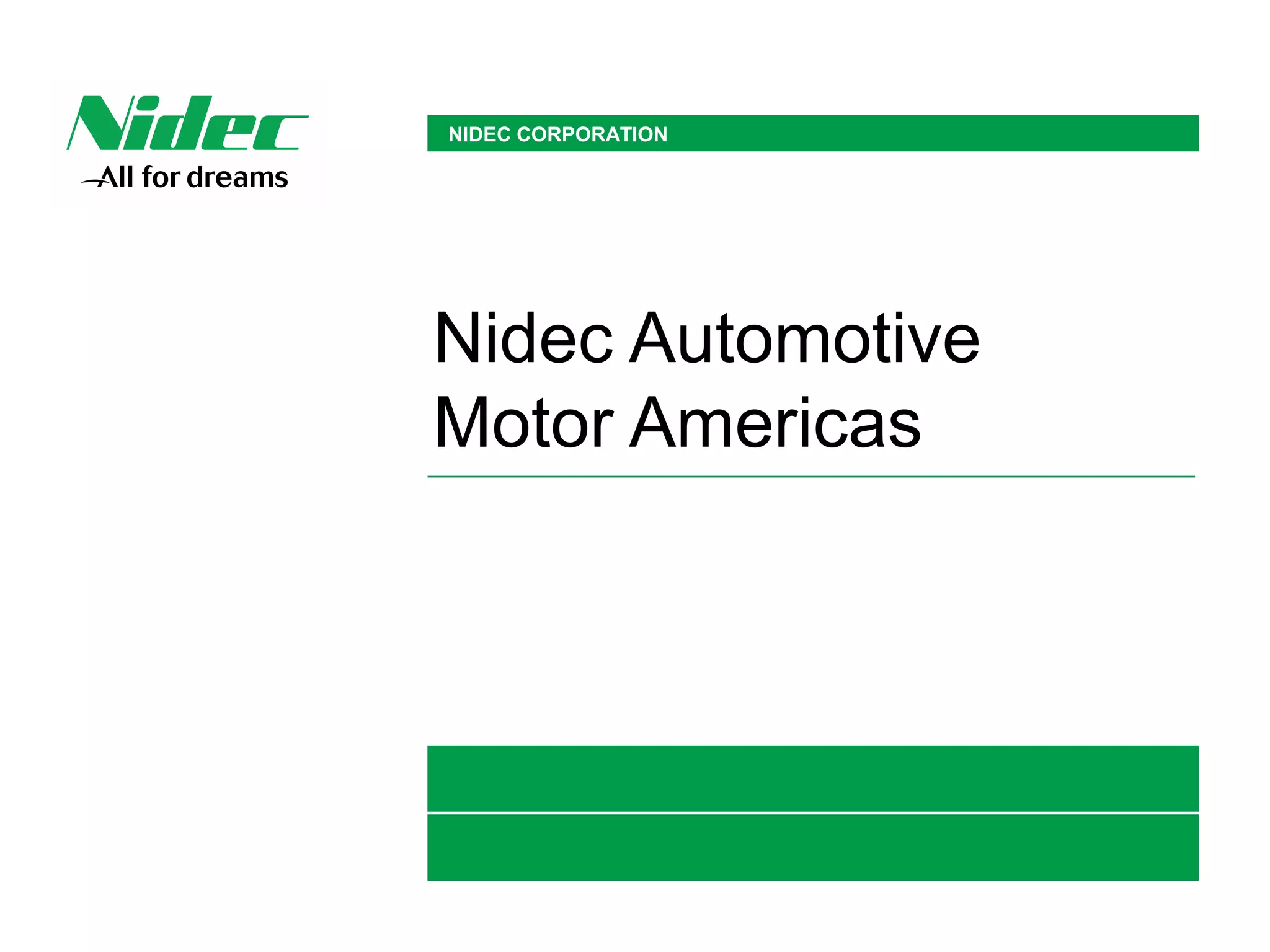 Nidec Automotive Motor Americas | PDF