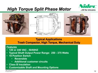 Nidec motor appliance motors and controls | PDF