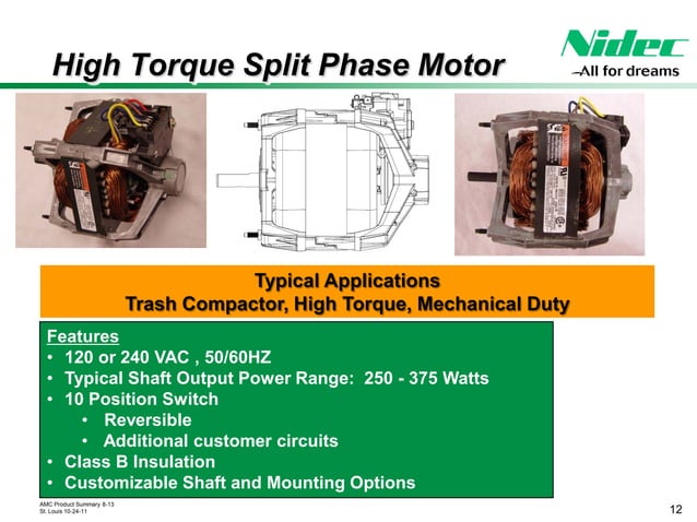Nidec motor appliance motors and controls | PPT