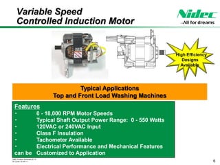 Nidec motor appliance motors and controls | PPT