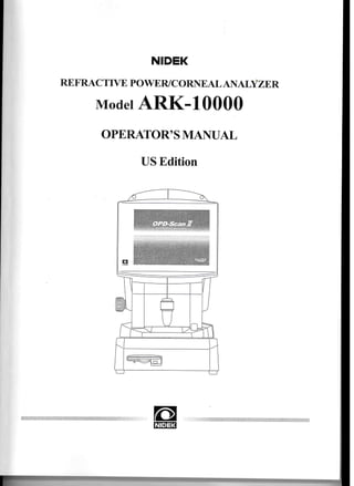 Nidek manual[1] | PDF