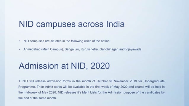 NID ENTRANCE EXAM 2019-20 | PPT