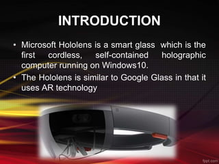 Microsoft Hololens | PPTX | Computer Peripherals | Computing