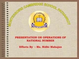 presentation on operations of rational numbers | PPT
