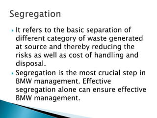 Nidhi biomedical waste management ppt | PPTX