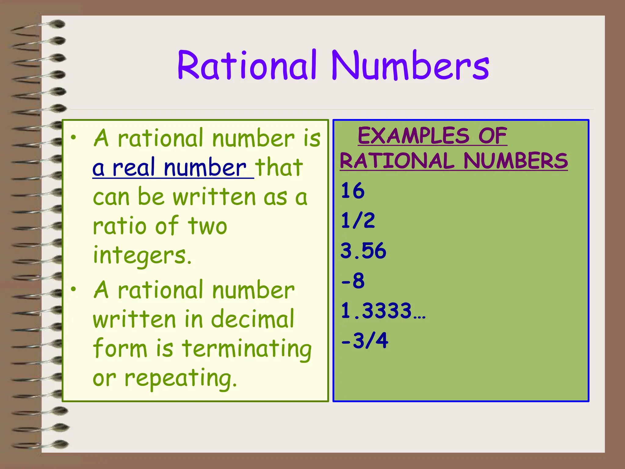 presentaion on rational numbers and their description | PPT