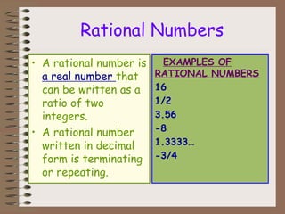 presentaion on rational numbers and their description | PPT