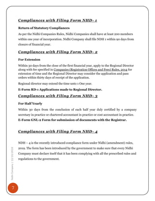 Nidhi company compliance | PDF