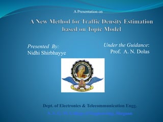New Method for Traffic Density Estimation Based on Topic Model | PPTX