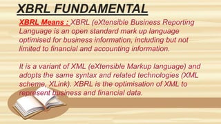 XBRL - Features and Fundamental | PPT