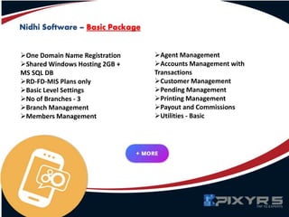 Nidhi Software - Pixyrs Softech | PPTX