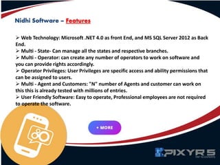 Nidhi Software - Pixyrs Softech | PPTX