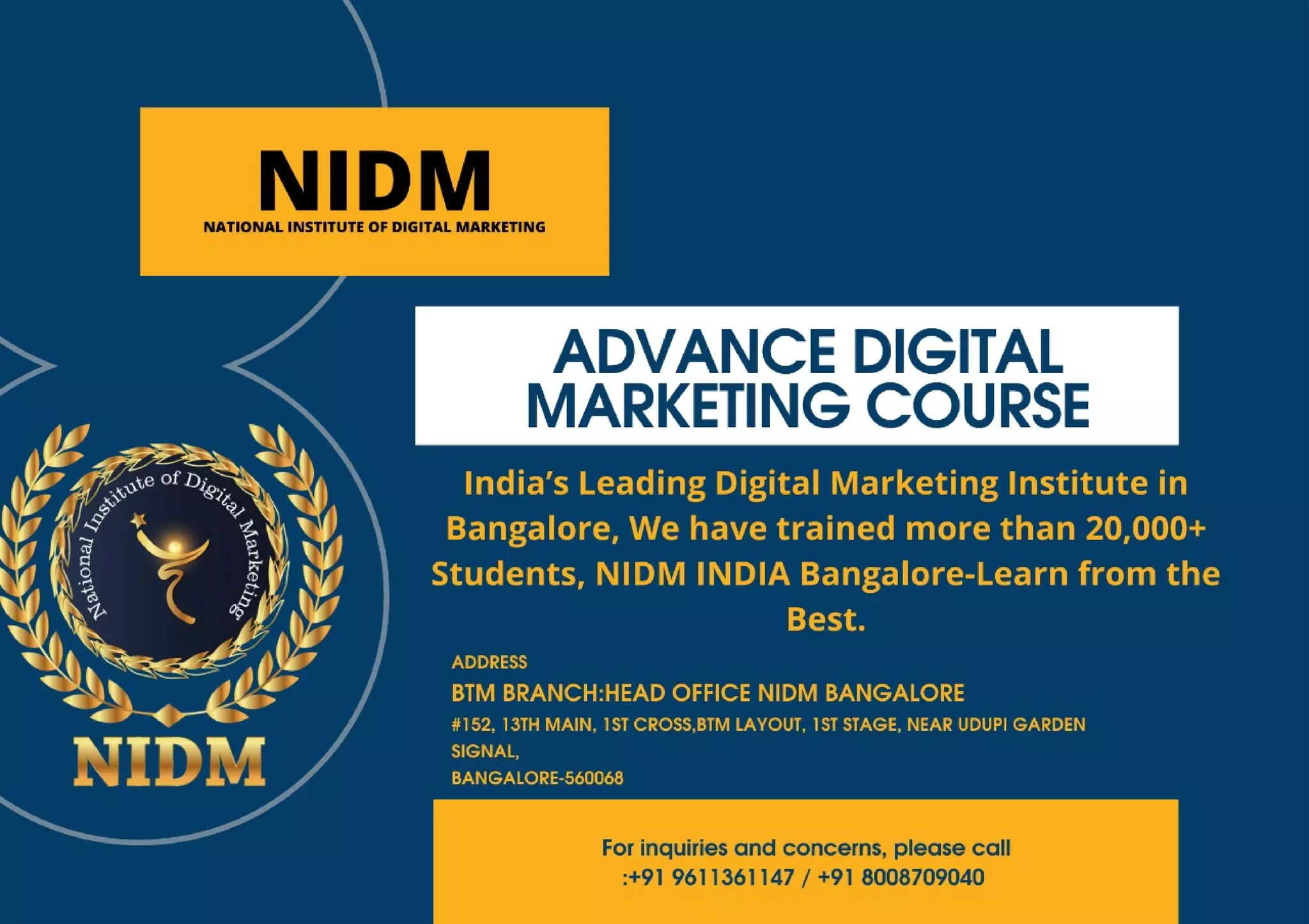 NIDM - NATIONAL INSTITUTE OF DIGITAL MARKETING | PPT