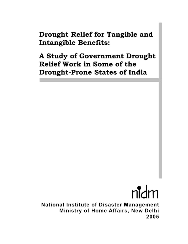 Drought Relief for Tangible and Intangible Benefits: A Study of ...