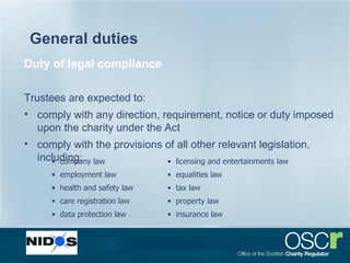 NIDOS/OSCR Governance Workshop - Trustee Duties | PPT