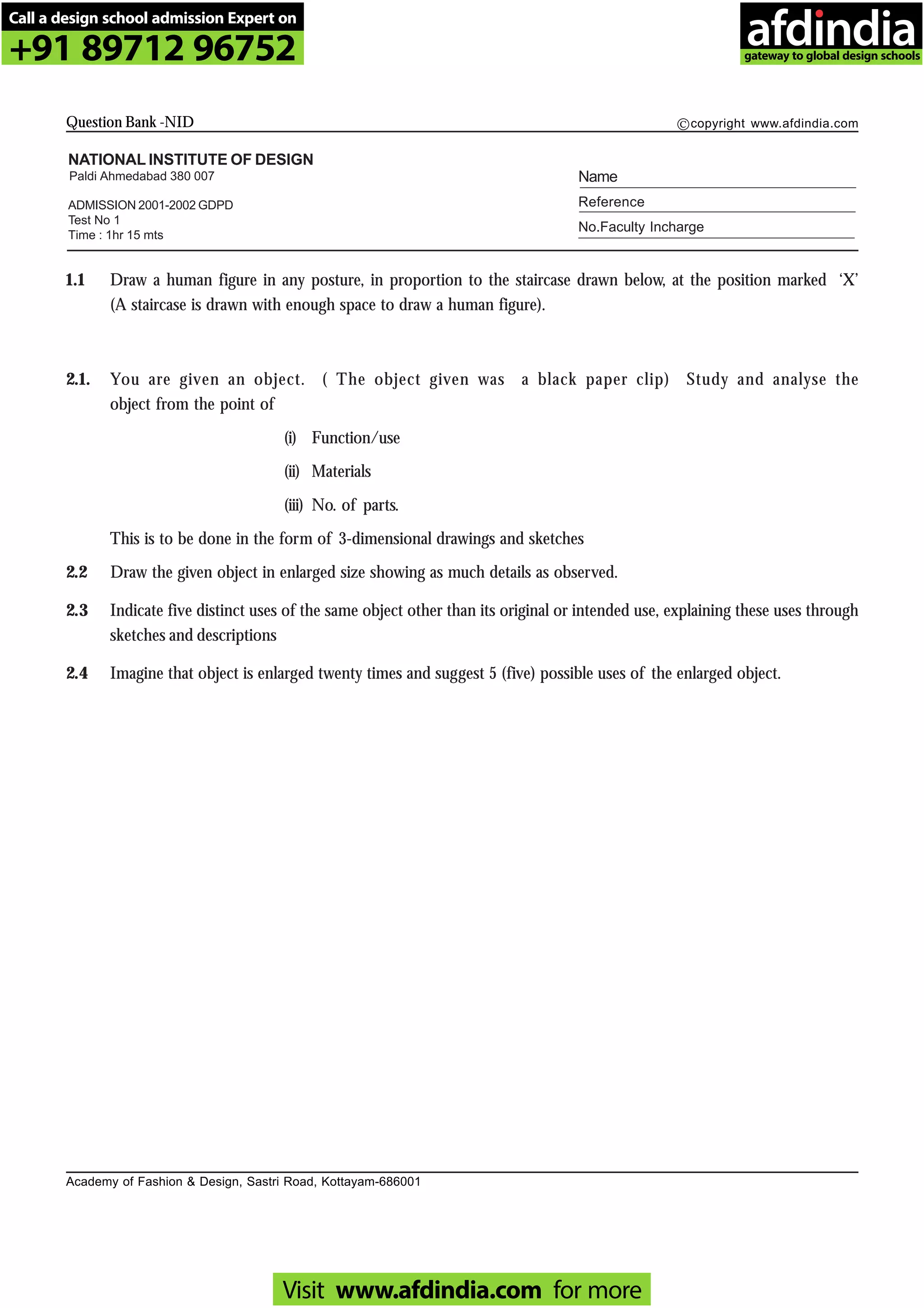 Nid solved dat question paper | PDF Nid solved dat question paper | PDF