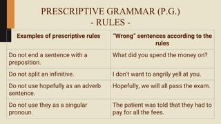 Grammar 1 lecture 1 Introduction to gram | PDF