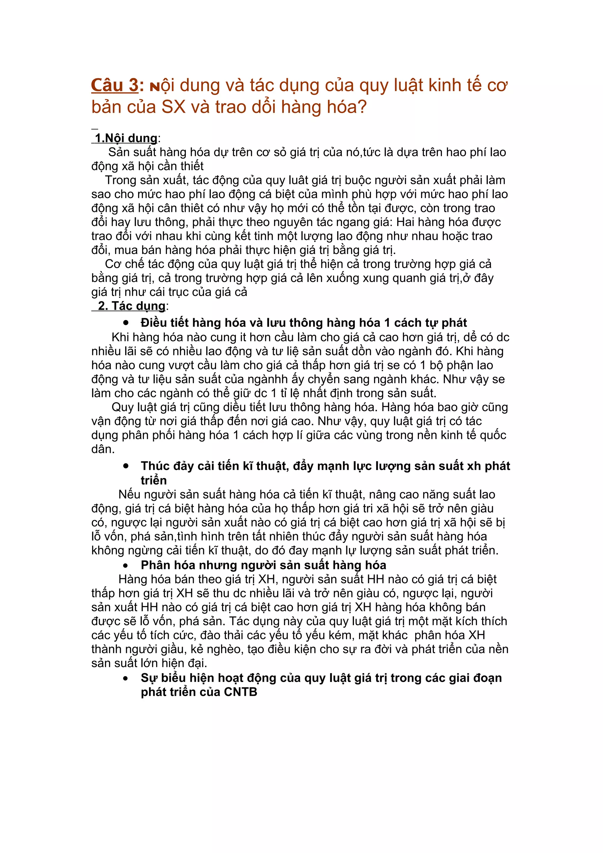 Nội dung cua quy luật kinh tế cơ bản | DOC