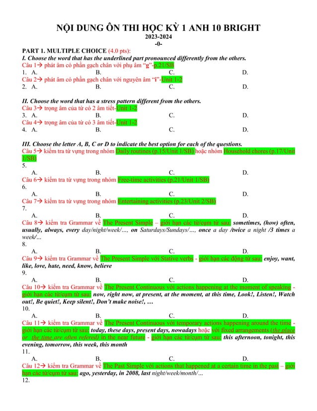 NỘI DUNG ÔN THI HỌC KỲ 1 ANH 10 BRIGHT.docx