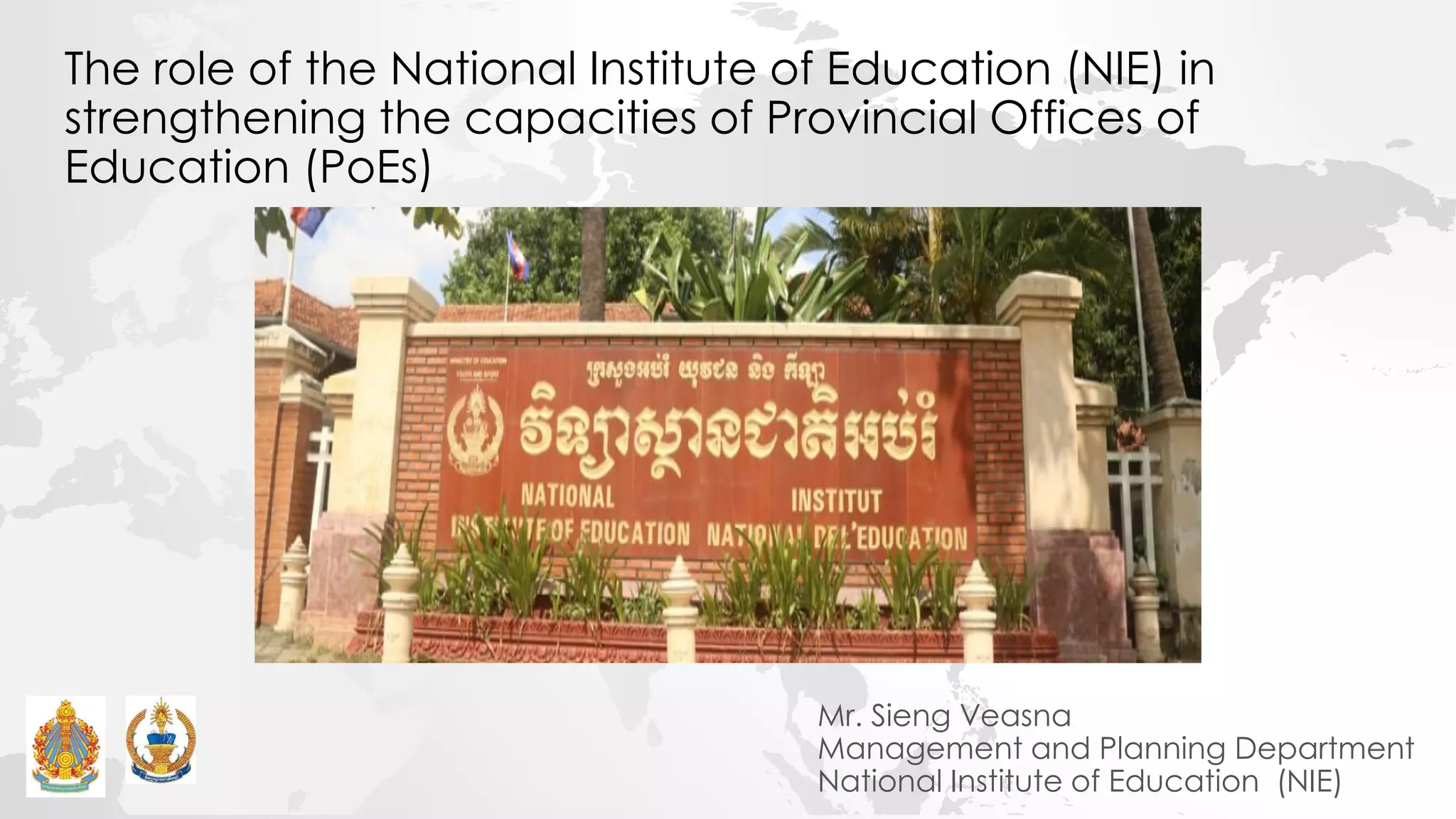 #CIES2018 The role of the National Institute of Education (NIE) in ...