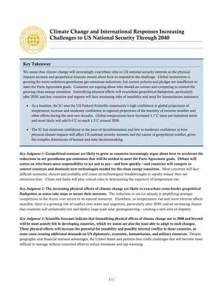 US National INtelligence Estimate: Climate change and international response | PDF