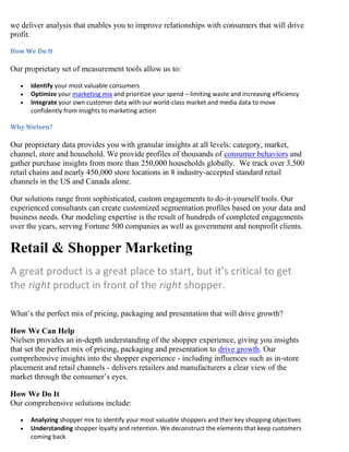 Nielsen | DOCX | Retail Industry | Industries