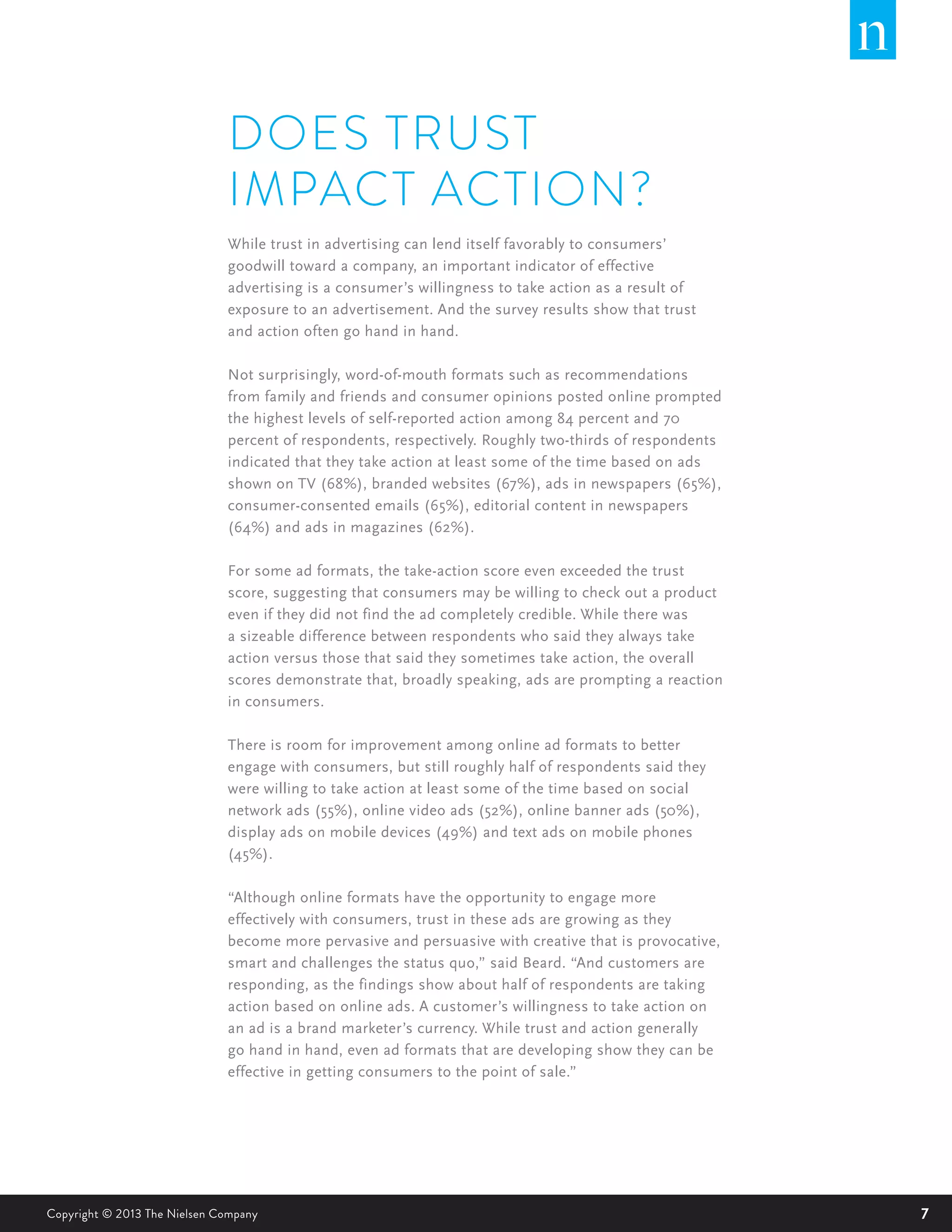 Nielsen global trust in advertising report | PDF