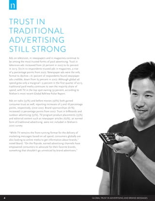 Global trust in advertising report, Nielsen 2013 | PDF
