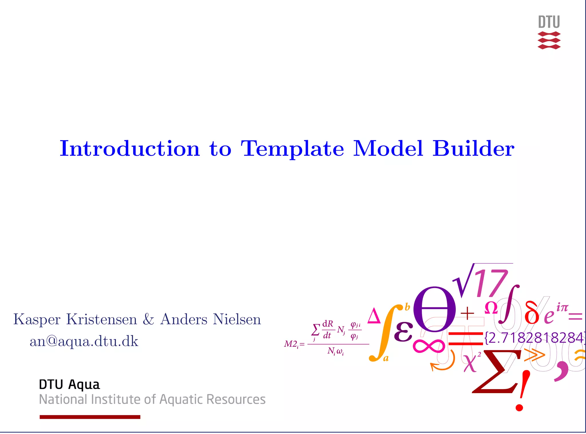 Anders Nielsen template model-builder | PDF