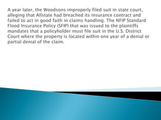Flood Insurance Bad-Faith-Handling Claims Denied in Appellate Court | PPT