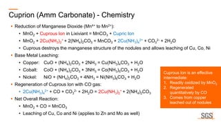 ONSHORE PROCESSING OF NODULES. A REVIEW OF METALLURGICAL FLOWSHEETS AND ...