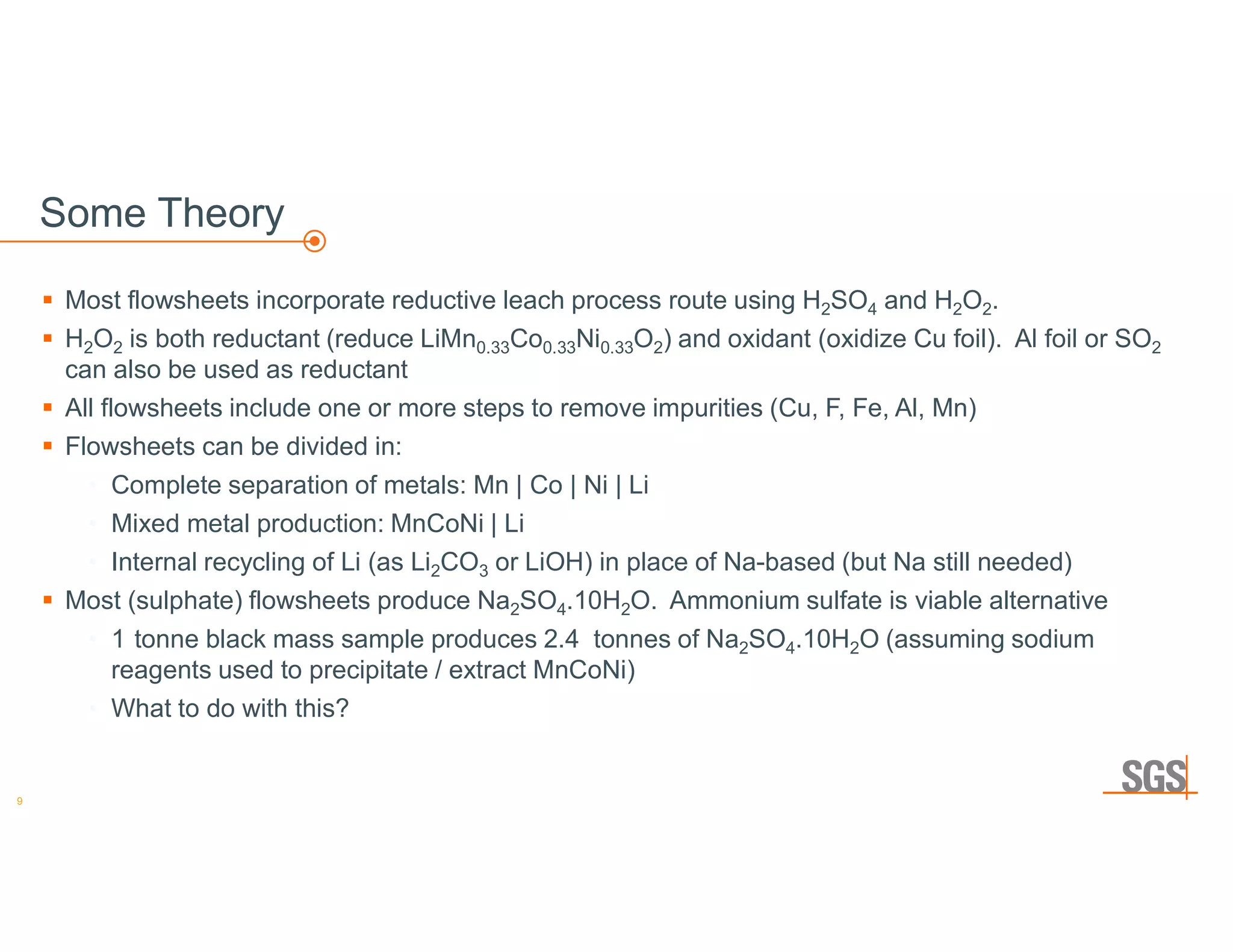 REVIEW OF HYDROMETALLURGICAL FLOWSHEETS FOR TREATMENT OF BLACK MASS | PDF