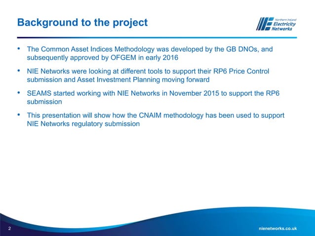 NIE Networks:Using a risk framework in practice | PPTX